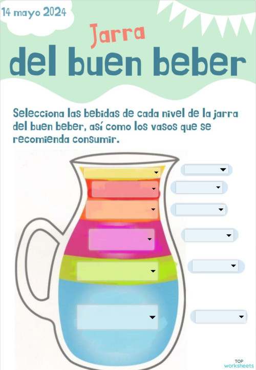Jarra del buen beber. Maestra Magaly. Ficha interactiva | TopWorksheets