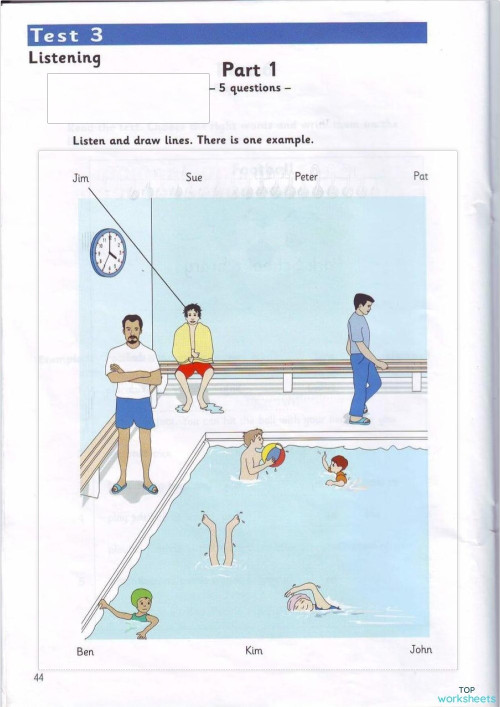 Movers 4 test 3. Interactive worksheet | TopWorksheets