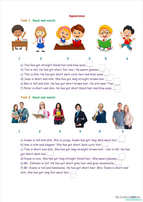 Apperaance. Interactive worksheet | TopWorksheets