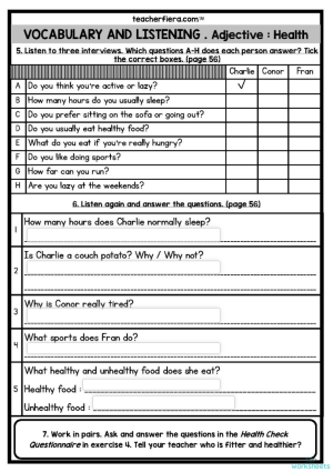 Worksheet 4 (Listen and answer). Interactive worksheet | TopWorksheets