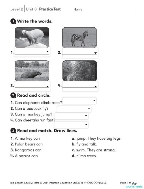 Wild animals review. Interactive worksheet | TopWorksheets