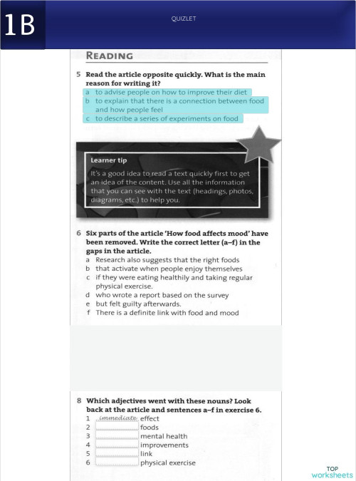 SL / Navy / 1B. Interactive worksheet | TopWorksheets