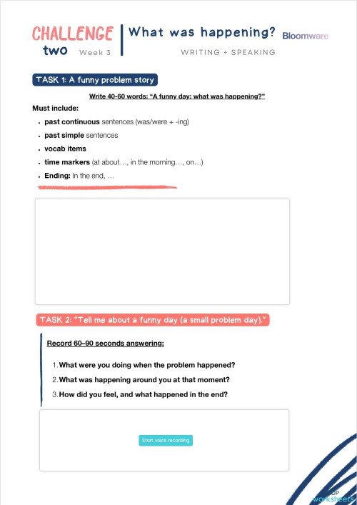 Speaking: fichas interactivas y ejercicios online | TopWorksheets