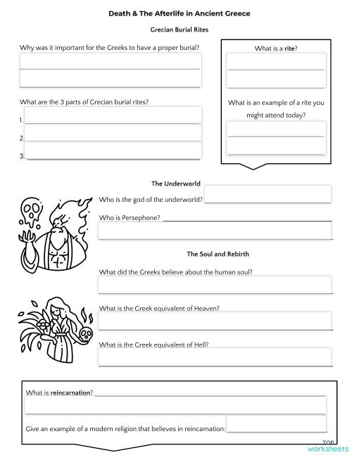 Ancient Religions: Greece. Interactive worksheet | TopWorksheets