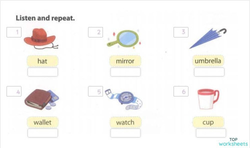 Whose hat is this?. Interactive worksheet | TopWorksheets