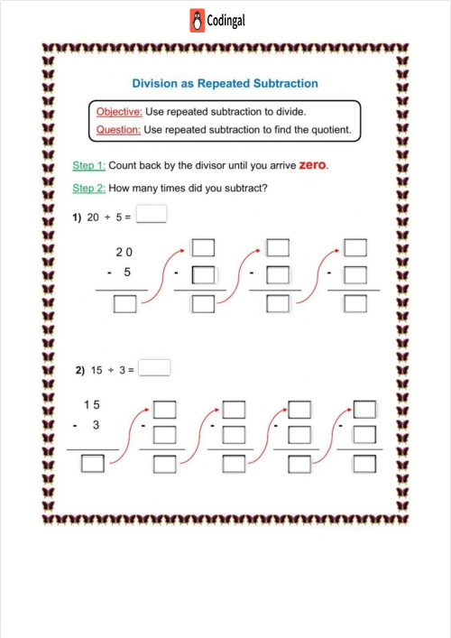 M_G02M11L50_WC01_Introduction To Division. Interactive worksheet ...