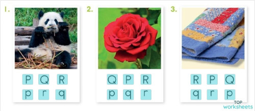 letters PQR. Interactive worksheet | TopWorksheets