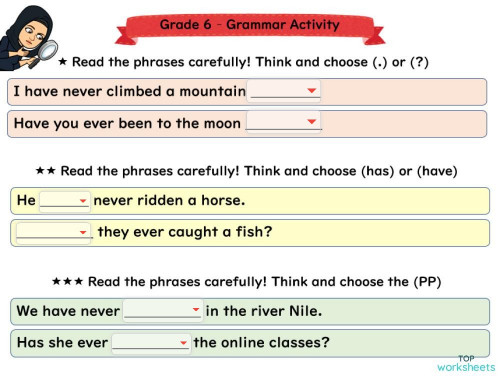Unit 5 (Grammar) - PP. Interactive worksheet | TopWorksheets