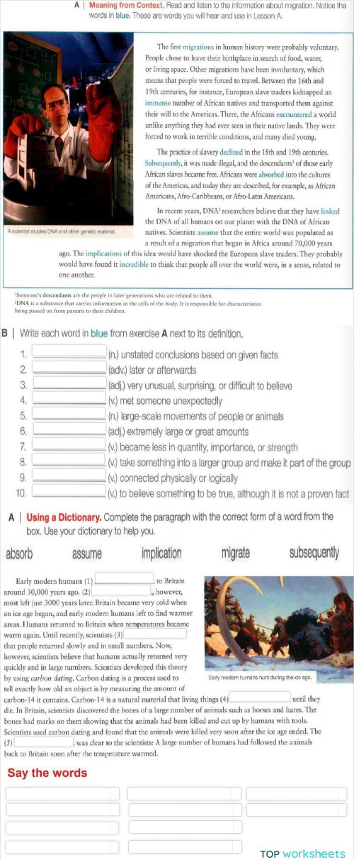 ALS 02 page 84-85. Interactive worksheet | TopWorksheets