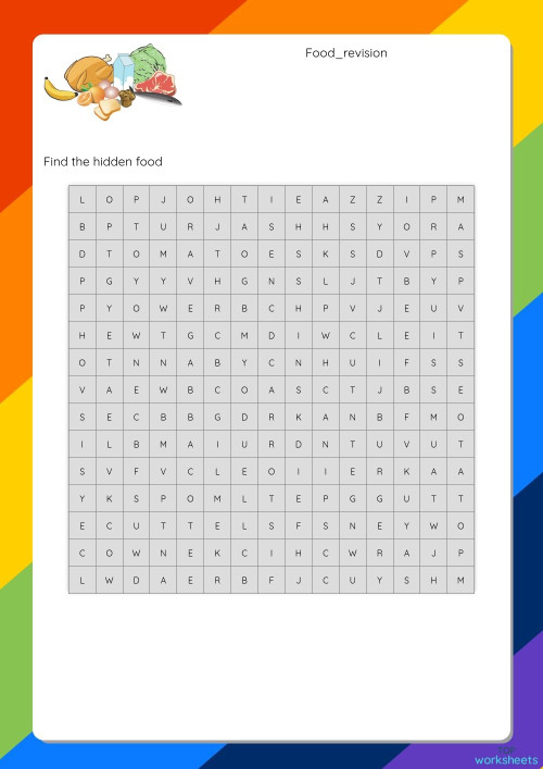 Food_revision. Interactive worksheet | TopWorksheets