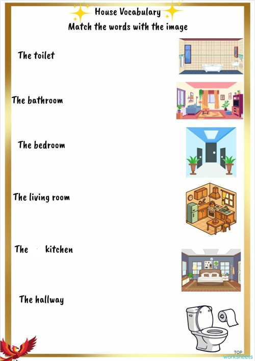 House vocabulary HP. Interactive worksheet | TopWorksheets
