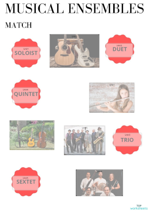 Musical ensembles. Interactive worksheet | TopWorksheets