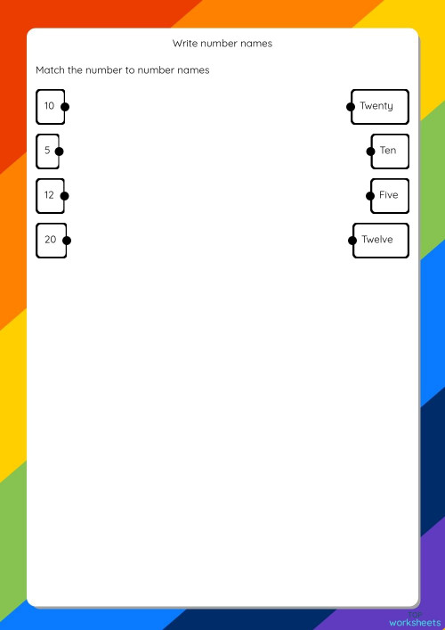 Write number names. Interactive worksheet | TopWorksheets