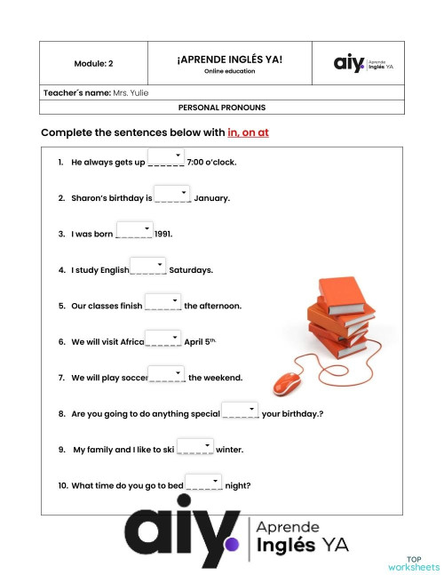 Module 2-2-. Interactive worksheet | TopWorksheets