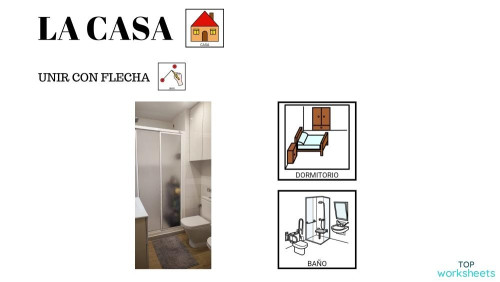LA CASA - BAÑO. Ficha interactiva | TopWorksheets
