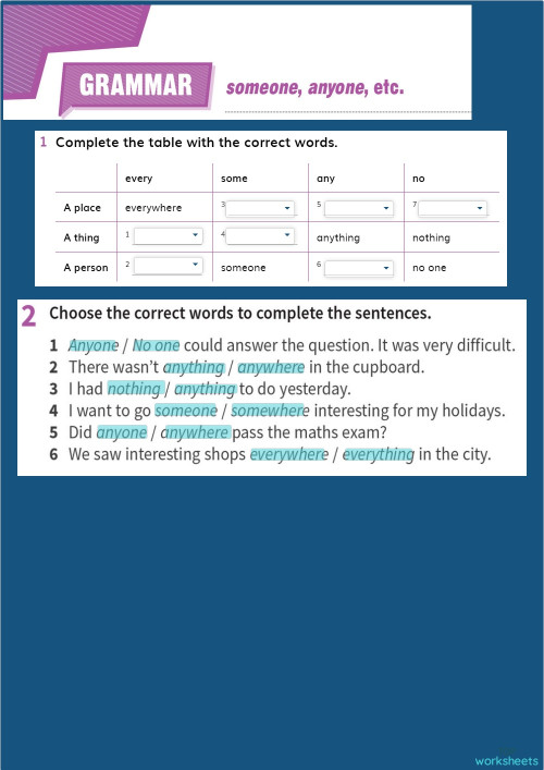UNIT 8 WB GRAMMAR AND VOCABULARY PAGE 37. Interactive worksheet | TopWorksheets
