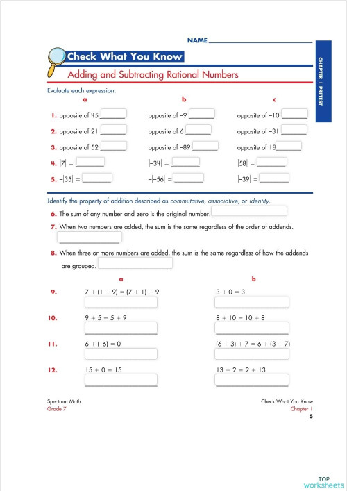 Fraction Terms. Interactive worksheet | TopWorksheets