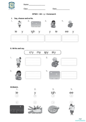 Phonics World 3_Unit 6_Homework_Nov 15. Interactive worksheet ...
