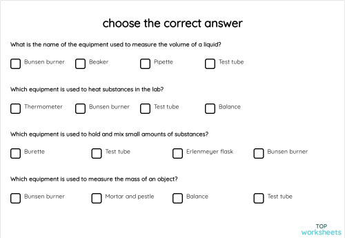 choose the correct answer. Interactive worksheet | TopWorksheets