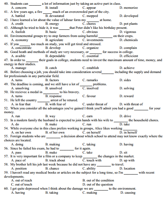 MODULE 24 : COLLOCATIONS. Interactive worksheet | TopWorksheets