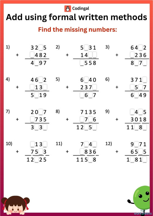 M_G03M11L23_WE02_Add_using_formal_written_methods_6. Interactive worksheet | TopWorksheets