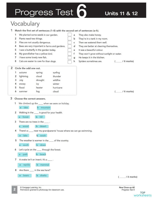 KET - Units 11&12. Interactive worksheet | TopWorksheets