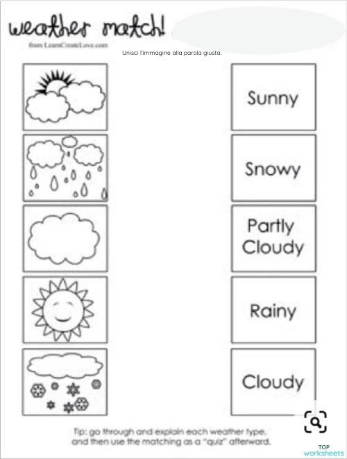 Vocabolario: schede interattive ed esercizi online | TopWorksheets