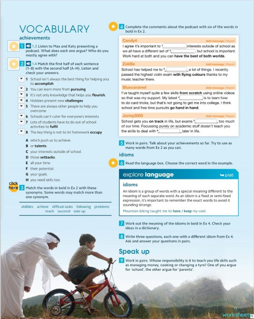 B2+ page 11. Interactive worksheet | TopWorksheets