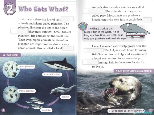Who eats what?. Interactive worksheet | TopWorksheets