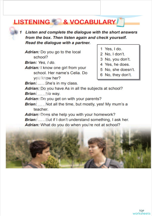 Form 9. Lesson 3. Listening. Task 1 page 15-16.. Interactive worksheet ...