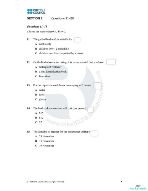 14. Nature_L_Bushwalk. Interactive worksheet | TopWorksheets