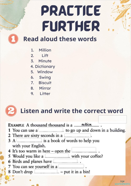 PRACTICE FURTHER. Interactive worksheet | TopWorksheets