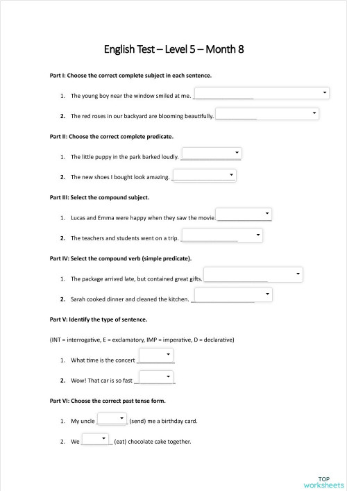 Modifiers- quite, really, very. Interactive worksheet | TopWorksheets