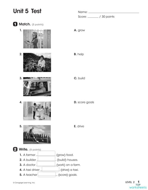MINI TEST - EX2. Interactive worksheet | TopWorksheets
