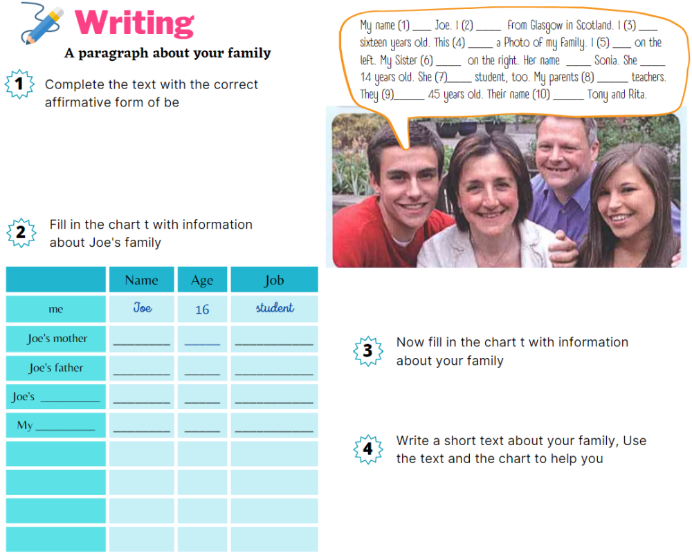Unit 3.2 My family first. Interactive worksheet | TopWorksheets