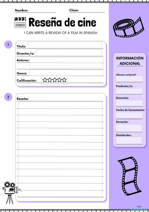 GUERRA DE LIKES movie review. Ficha interactiva | TopWorksheets