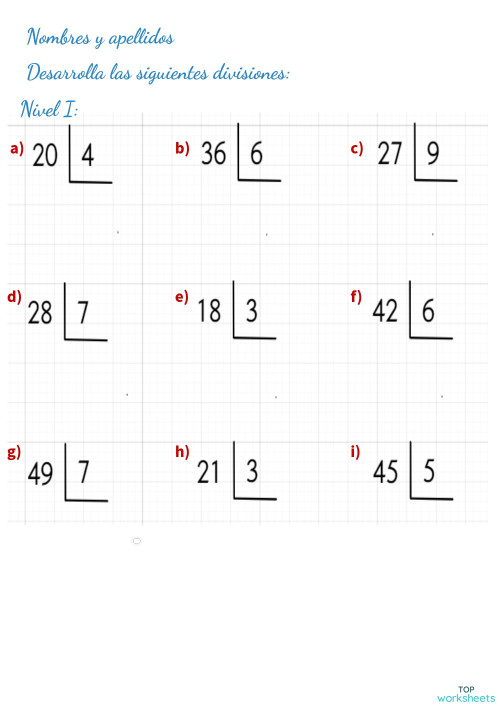 divisiones. Ficha interactiva | TopWorksheets