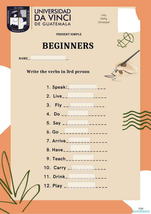 Present simple. Interactive worksheet | TopWorksheets