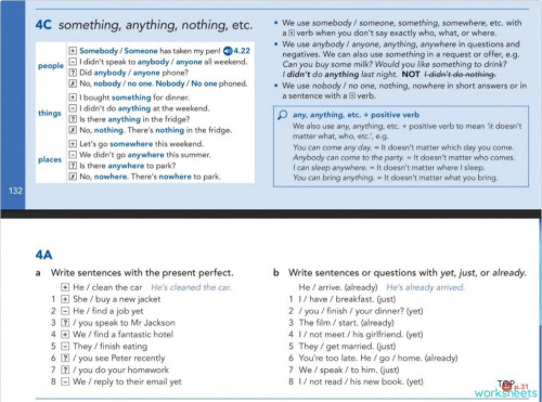 SOMETHING, ANYTHING, NOTHING. Interactive worksheet | TopWorksheets