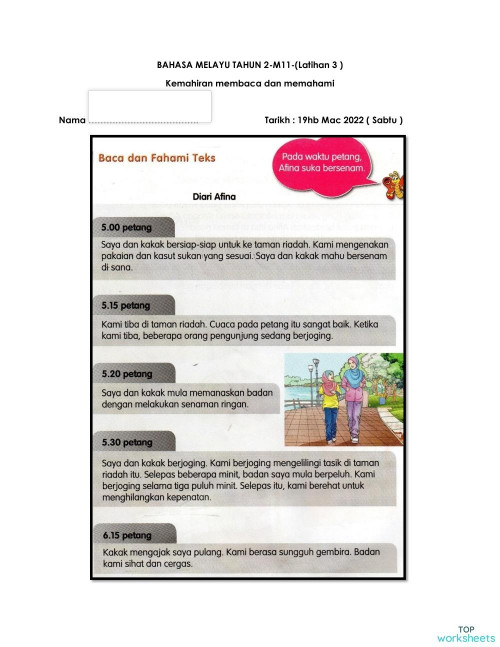 Latihan Ulangkaji Bm Tahun 2 Interactive Worksheet Topworksheets