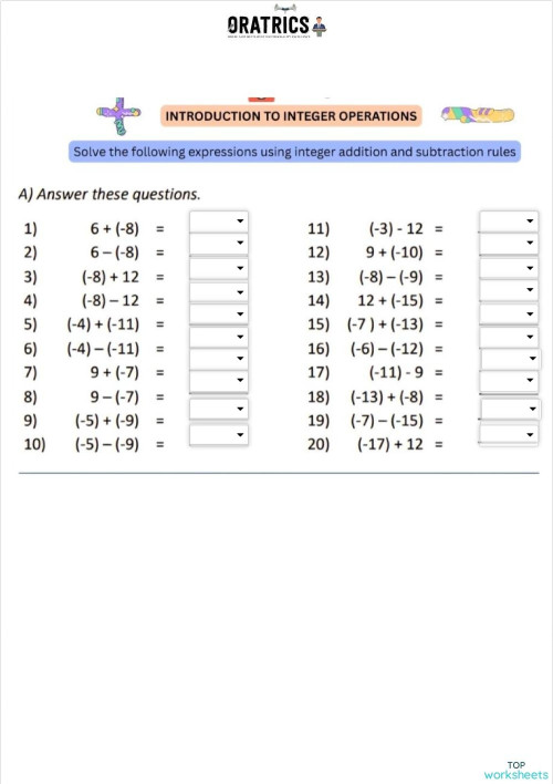 Grade 6 29. Interactive worksheet | TopWorksheets