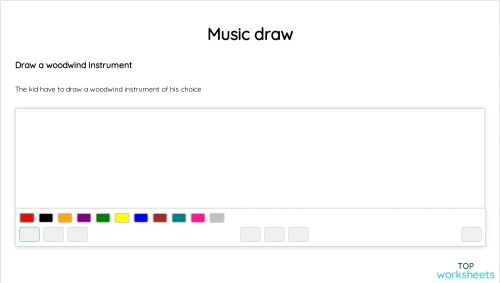 Music draw. Interactive worksheet | TopWorksheets