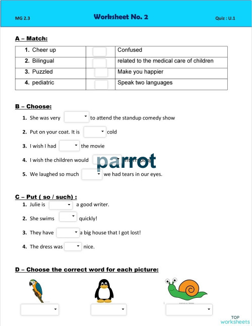 Secondary: interactive worksheets and online exercises | TopWorksheets