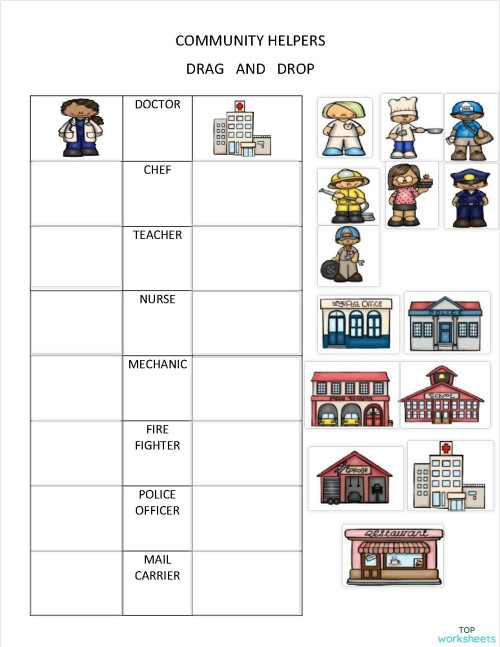 Community Helpers. Interactive worksheet | TopWorksheets