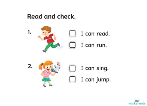 I can do many things. Interactive worksheet | TopWorksheets