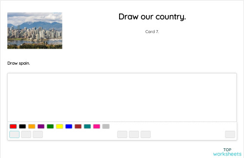Draw our country.. Interactive worksheet | TopWorksheets