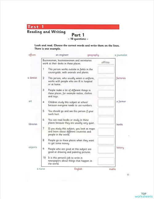 OD4B reading (p4). Interactive worksheet | TopWorksheets