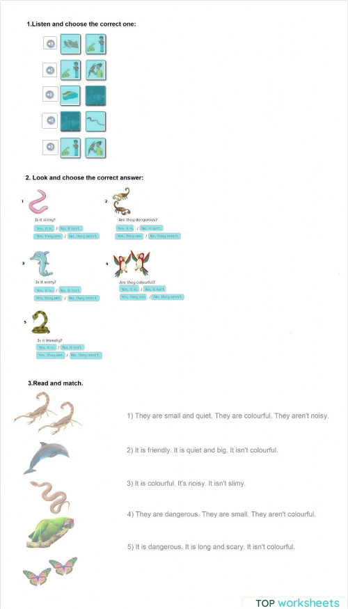 Interactive worksheets and online exercises in english | TopWorksheets