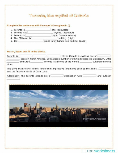 Superlatives II. Interactive worksheet | TopWorksheets