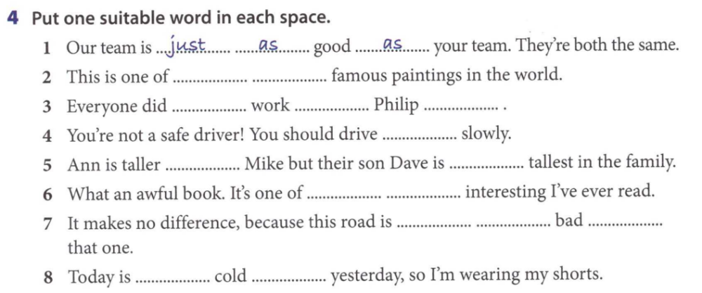 UNIT 35 MAKING COMPARISONS/INTERMEDIATE LANGUAGE PRACTICE. Interactive worksheet | TopWorksheets